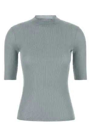 Miu Miu Ribbed Mock Neck Knit Top