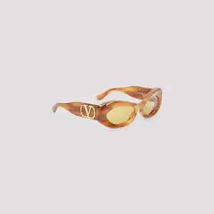 Valentino Garavani VALENTINO GARAVANI Acetate Cat Eye Sunglasses Brown