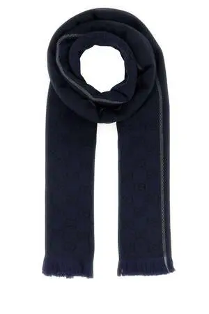 Gucci Wool Scarf 183 X 47 Cm For - Blue