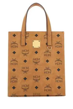 Mcm Canvas Shopping Handbag With Adjustable Strap, 19 Cm X 21 Cm X 9 Cm - Printed