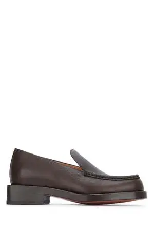 Jacquemus Leather Loafers - Darkbrown