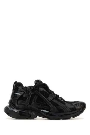 Balenciaga Runner Led Mesh And Rubber Sneaker - Black