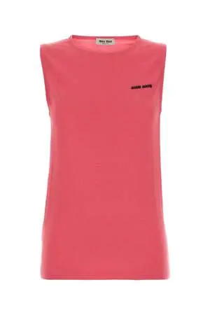 Miu Miu Cashmere-blend Knit Vest - Pink