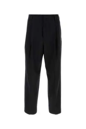Dries Van Noten Wool Tailored Trousers - Black