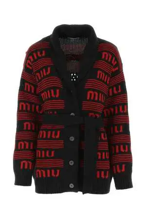 Miu Miu Embroidered Cashmere Oversize Cardigan