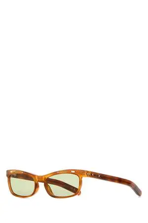 Valentino Garavani Acetate Sunglasses With Golden-tone Metal Finishing - Brown