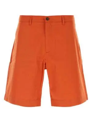 Maison Kitsuné Tailored Cotton Bermuda Shorts - Orange