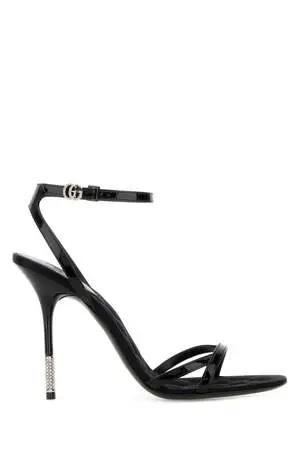 Gucci Leather Heeled Sandals - Black
