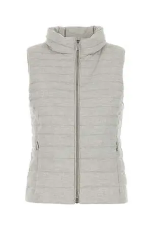 MOORER Villan Linen Sleeveless Down Jacket - Grey