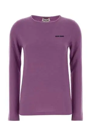 Miu Miu Wool-cashmere Blend Crew Neck Sweater