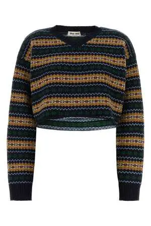 Miu Miu Embroidered Wool Sweater