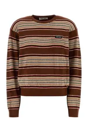 Miu Miu Embroidered Chenille Sweater