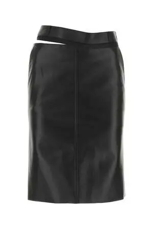 Fendi Leather Skirt - Black