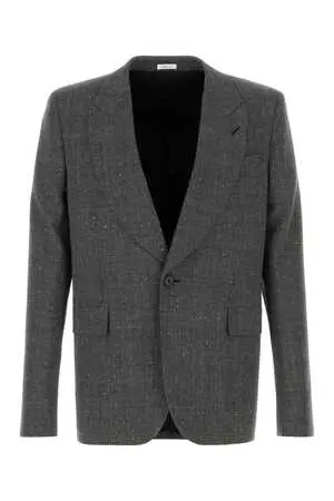 Alexander McQueen Embroidered Glencheck Wool Blazer - Checked
