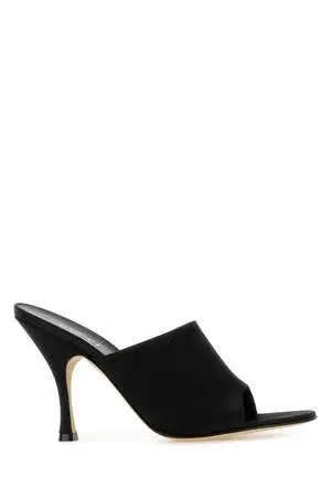 Gucci Satin Heeled Sandals With 9.5 Cm Heel - Black