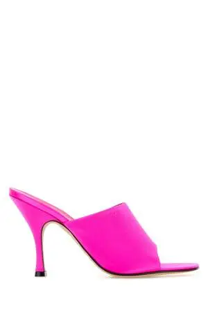 Gucci Satin Flat Sandals With 9.5 Cm Heel For - Pink