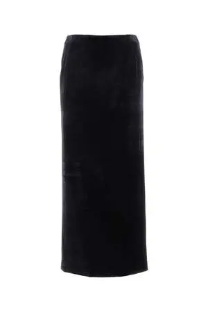 Fendi Feminine Velvet Skirt With Satin-soft Lining - Blue