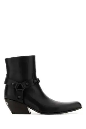 Balenciaga Memphis Leather Ankle Boots With 5.5 Cm Stacked Heel