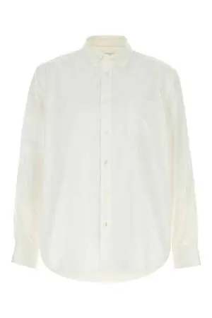 Sacai Poplin And Oxford Button-down Shirt - White
