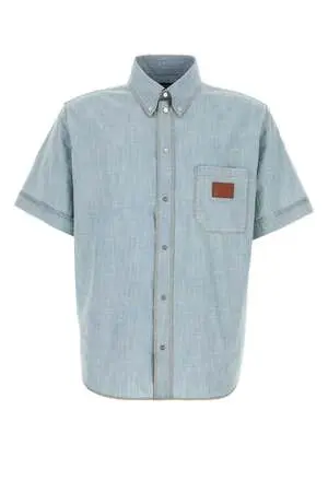 Fendi S Chambray Shirt - Light Blue