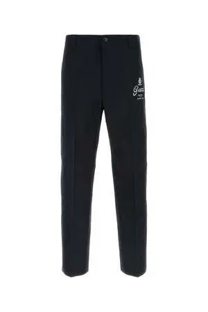 Gucci Tailored Cotton Twill Logo Detail Trousers