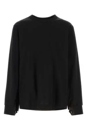 Sacai Oversized T-shirt With Poplin Overlay