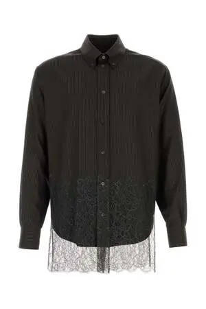 Fendi Embroidered Virgin Wool Shirt - Stripped
