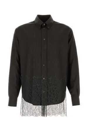 Fendi Embroidered Virgin Wool Shirt - Stripped