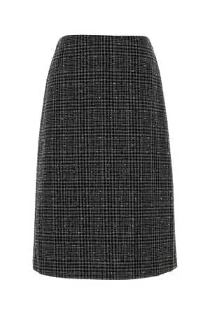 FENDI Fendi Embroidered Tweed Mini Skirt For Women