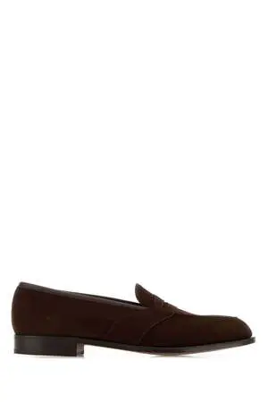 EDWARD GREEN Suede Leather-lined Loafers