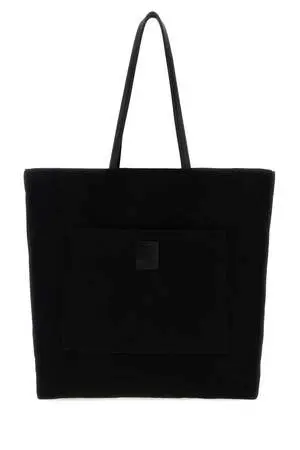 THE ROW Canvas Tori Shopping Handbag 40cm X 43cm X 17cm With 30cm Handle Height - Black