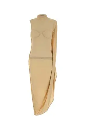 JEAN PAUL GAULTIER Skin Stretch Viscose Dress - Pink