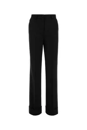 Dolce & Gabbana Style Virgin Wool Pants For - Black