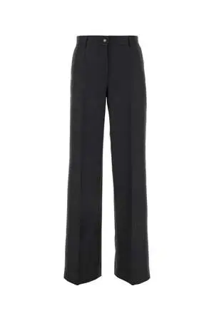 Dolce & Gabbana 100% Virgin Wool Wool Trousers - Grey