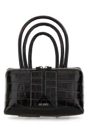 Attico Mini Friday Leather Handbag - Brown
