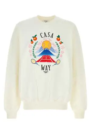 Casablanca Casual Organic Cotton Sweatshirt For - White