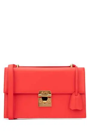 MARK CROSS Saffiano Leather Handbag With Turn Lock