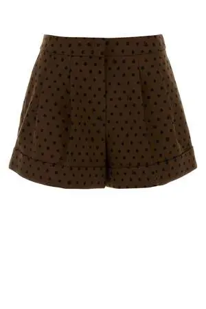 Fendi Polka Dot Stretch Wool-blend Shorts - Printed