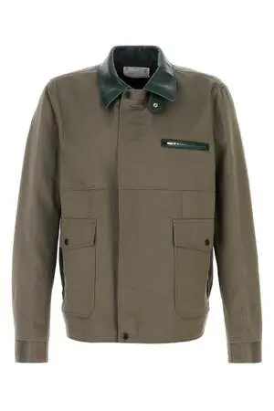 Sacai Cotton Jacket With Distressed Finish