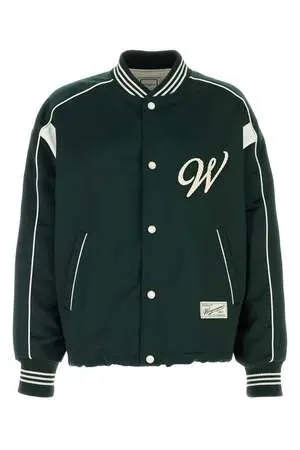 WOOYOUNGMI Satin Bomber Jacket - Green