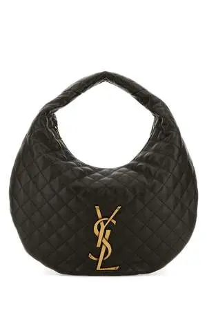 Saint Laurent Nappa Leather Icare Shoulder Handbag, 30cm X 20.5cm X 12cm With Gold-tone Hardware - Brown