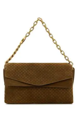 Gucci Suede Large Shoulder Crossbody Handbag