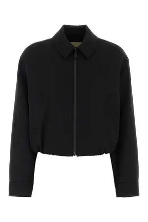 Michael Kors Twill Bomber Jacket - Black