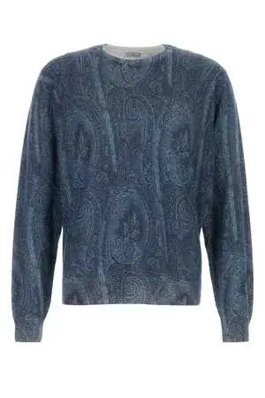 Etro Paisley Embroidered Silk-cashmere Blend Sweater