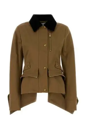 Alexander McQueen Mud Cotton Jacket - Brown