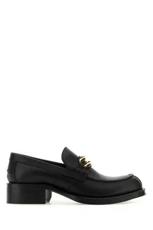 LANVIN Medley Loafers With Gold Tone Detailing - Black