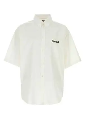 Balenciaga Poplin Oversize Shirt - White