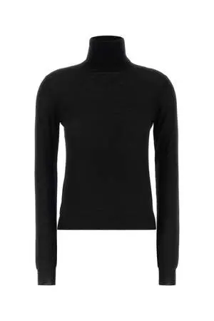 Prada Virgin Wool Knit Turtleneck Sweater - Black