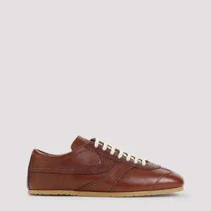 Dries Van Noten Leather Lace-up Sneakers - Red