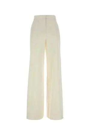 Max Mara Dentice Wide-leg Stretch Cotton Pant - White
